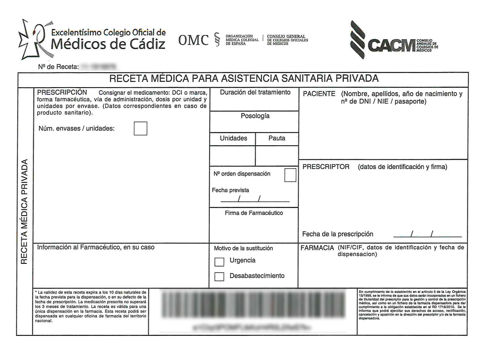 receta medica privada 2019 - https://medicinagaditana.es